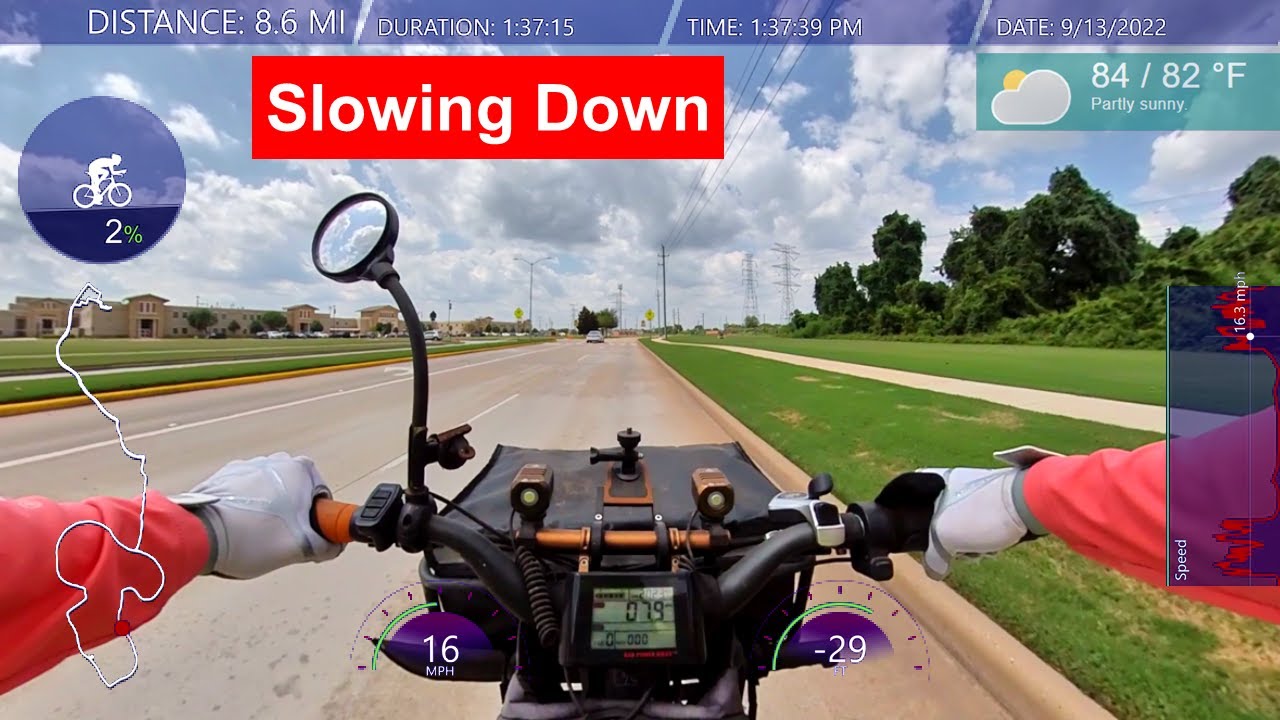 Slowing Down On The Radrover Electric Bike @JamesBondJB007 - YouTube