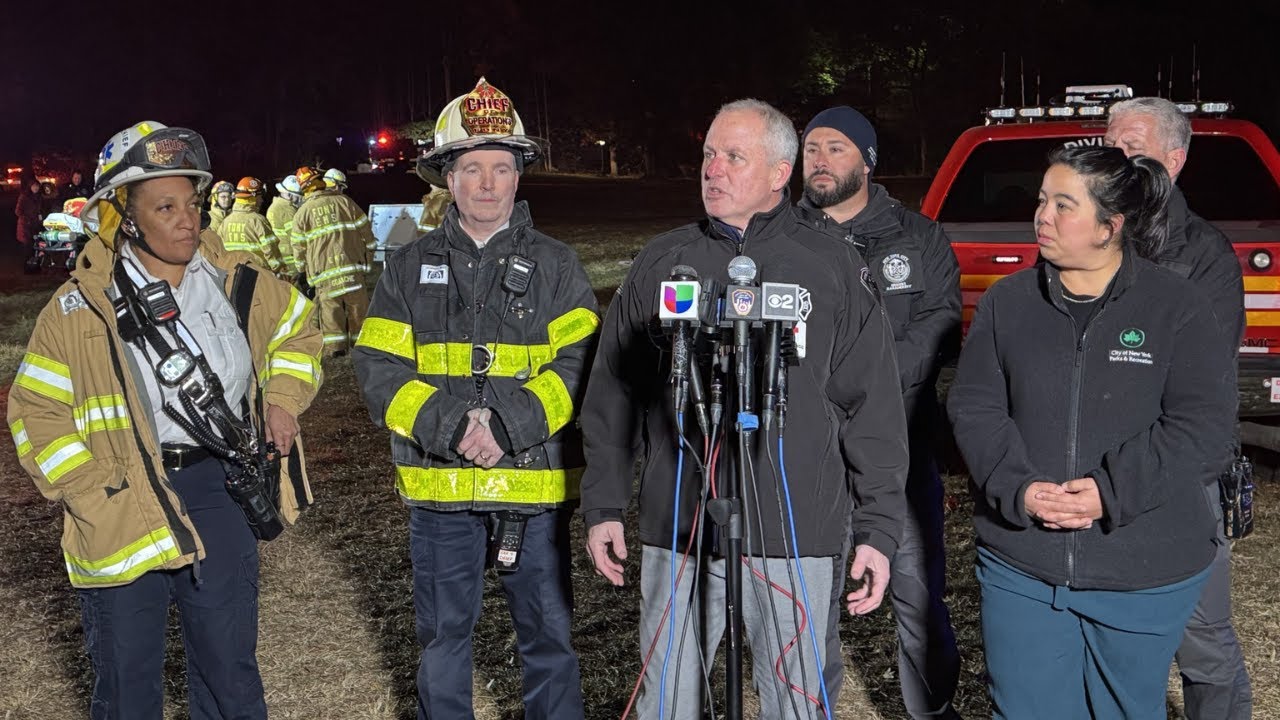 FDNY Commissioner Robert S. Tucker provides update on 3-alarm brush ...