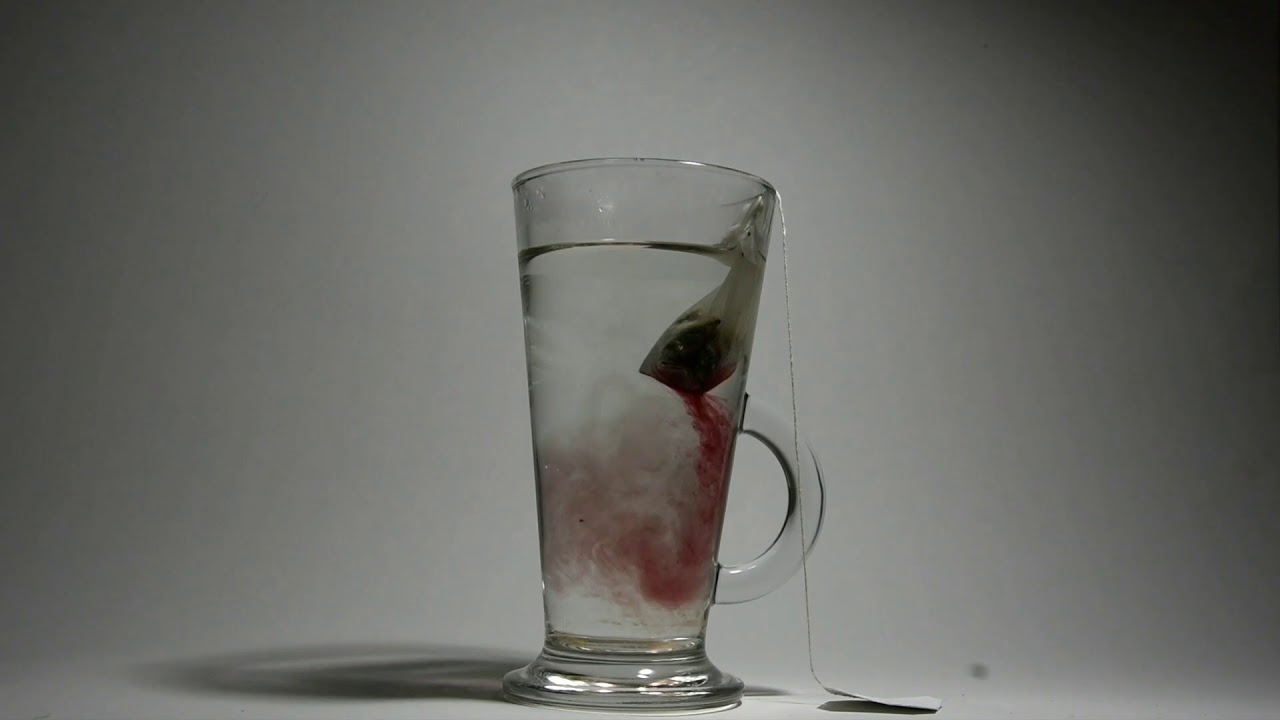 Teabag In Hot Water Slow motion - YouTube