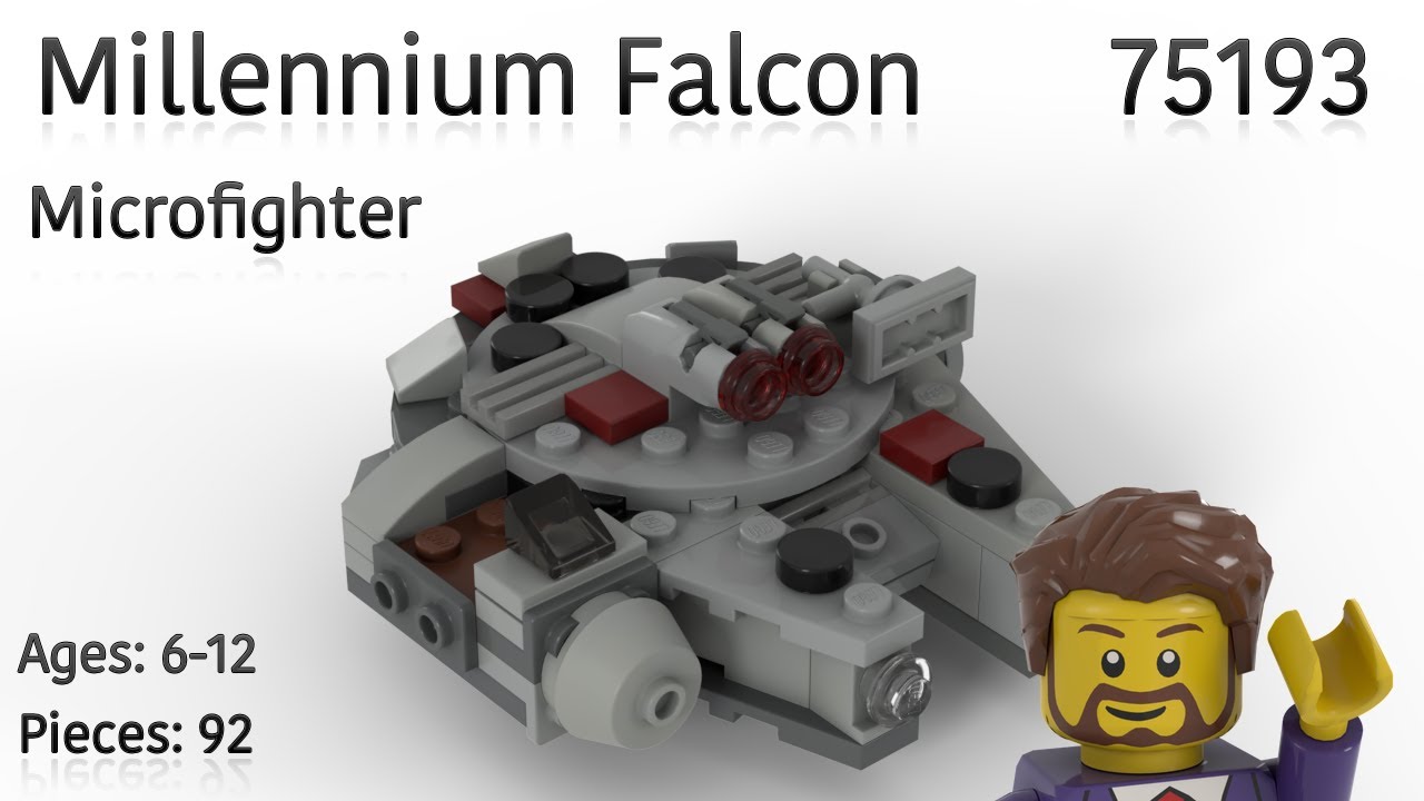 Millennium Falcon Microfighter - Star Wars - 75193 - Speed Build - YouTube