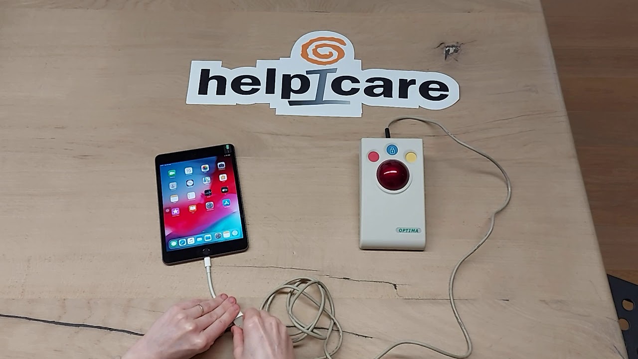 Optima trackball USB su iPad - YouTube