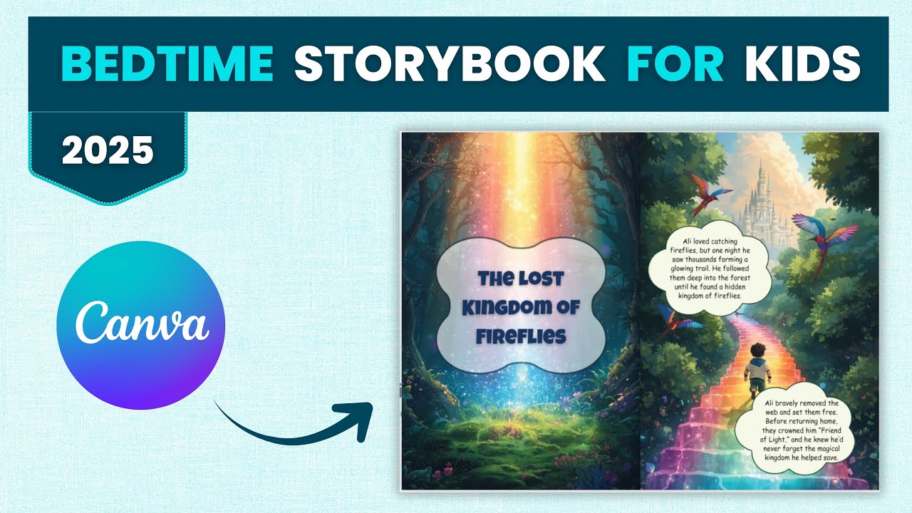 How to Make a Bedtime STORYBOOK for Kids in Canva | Perfect for Amazon ...