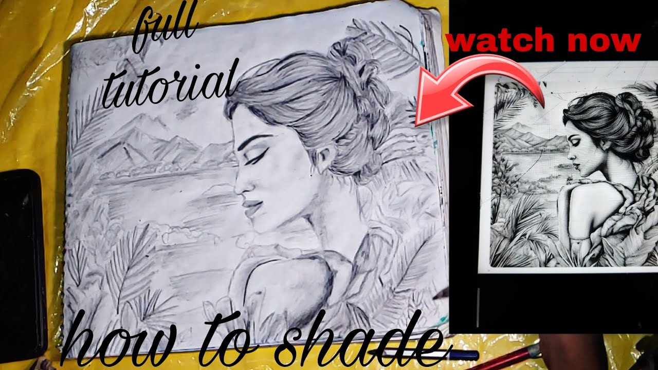 Realistic shading techniques for girls sketches pencil drawings ...