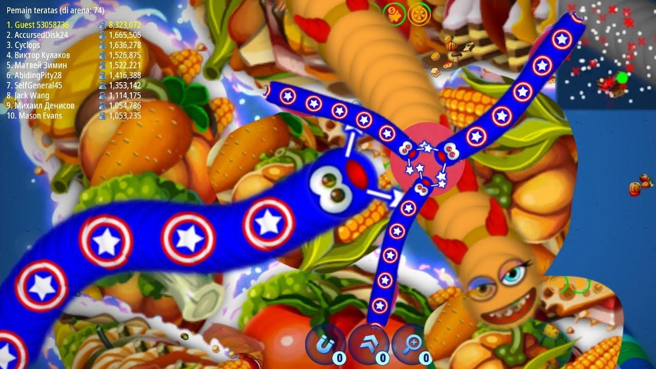 start game with body giant.Zona Cacing.io,WormsZone.io,Snake Lite ...