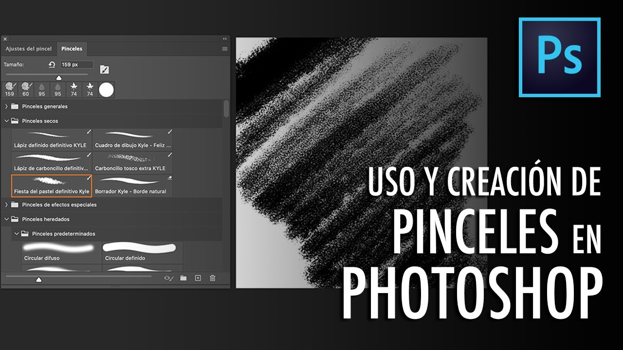Uso y creación de pinceles en Photoshop - YouTube Uso y creación de pinceles en Photoshop - YouTube