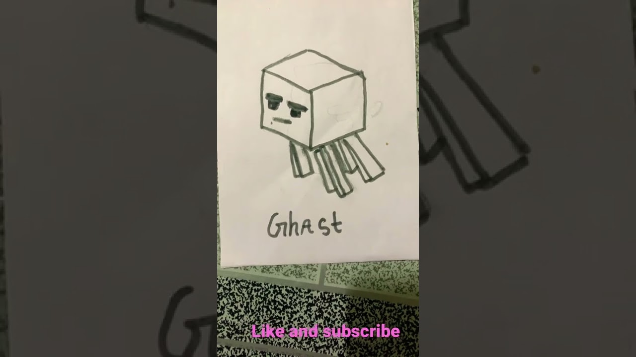 Minecraft ghast drawing ️ - YouTube