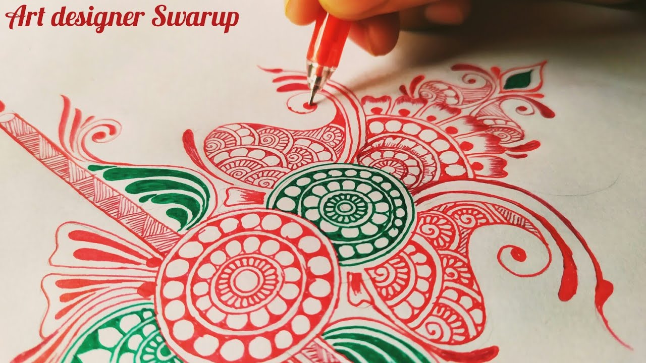 How to draw a colorful mendala design drawing? | Design drawing | Art ...