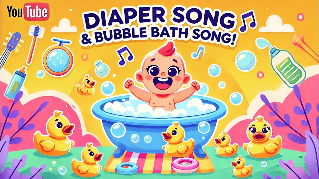 Diaper Song, Bubble Bath Song! #babysongs #nurseryrhymes #toddlersongs ...