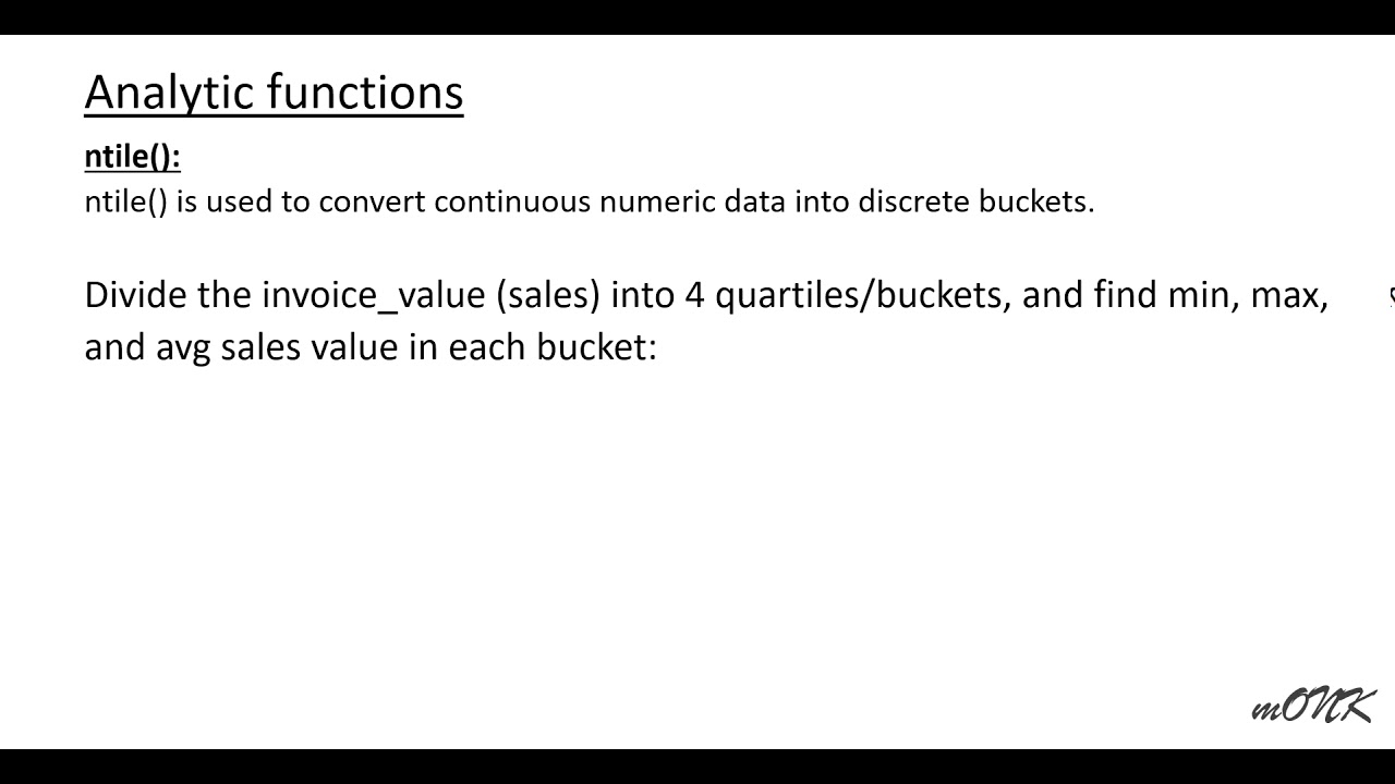 Analytic Functions In SQL YouTube Analytic Functions In SQL YouTube
