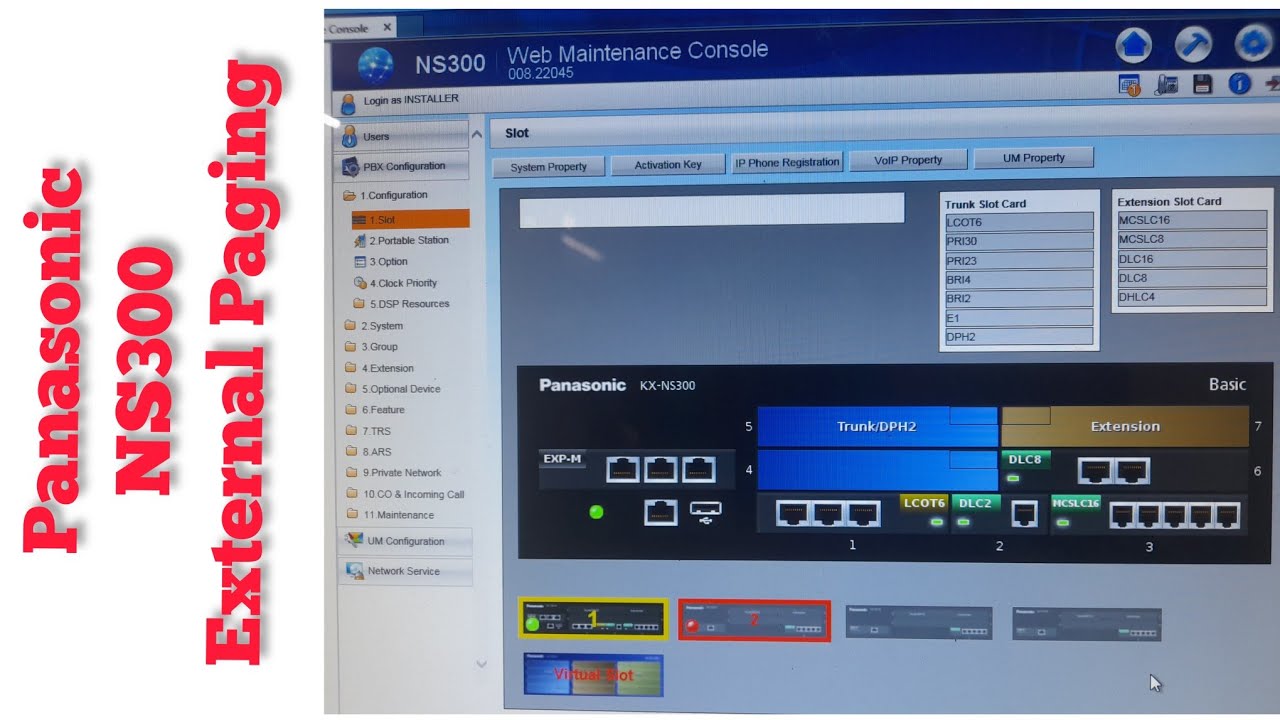 HOW TO ACTIVATE EXTERNAL PAGING IN PANASONIC NS 300 SYSTEM - YouTube