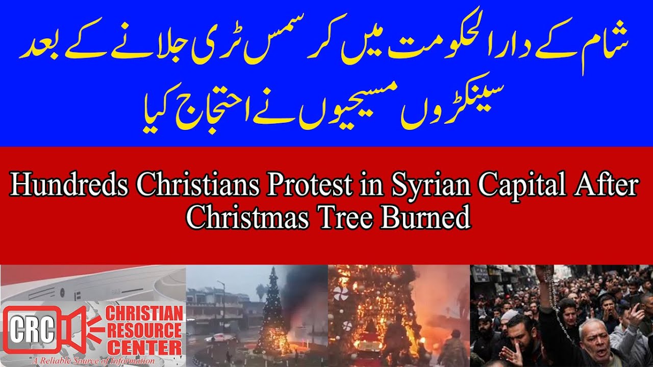 Christmas Season Attcks: Syria Christmas Tree Bunt شام میں کرسمس ٹری ...