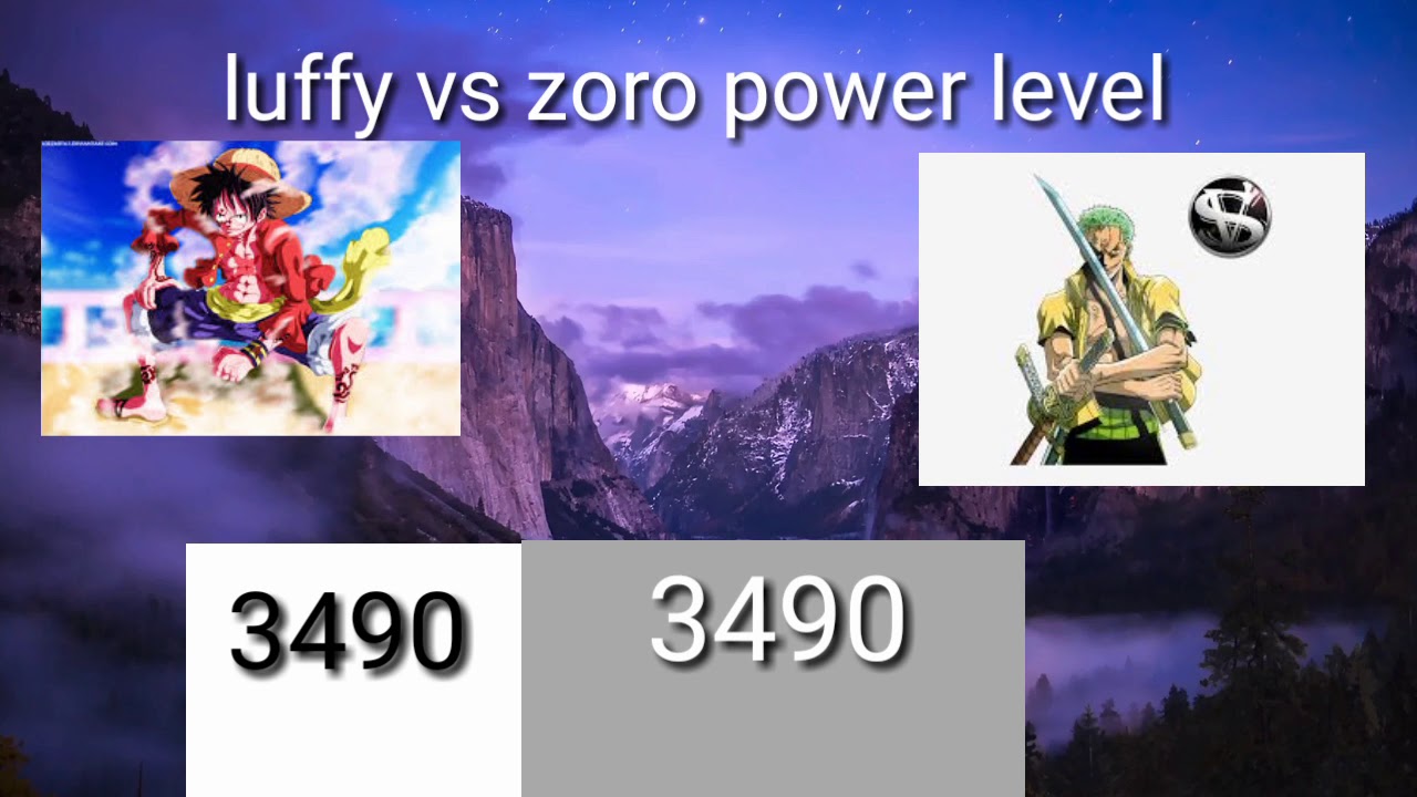 luffy vs zoro power level - YouTube