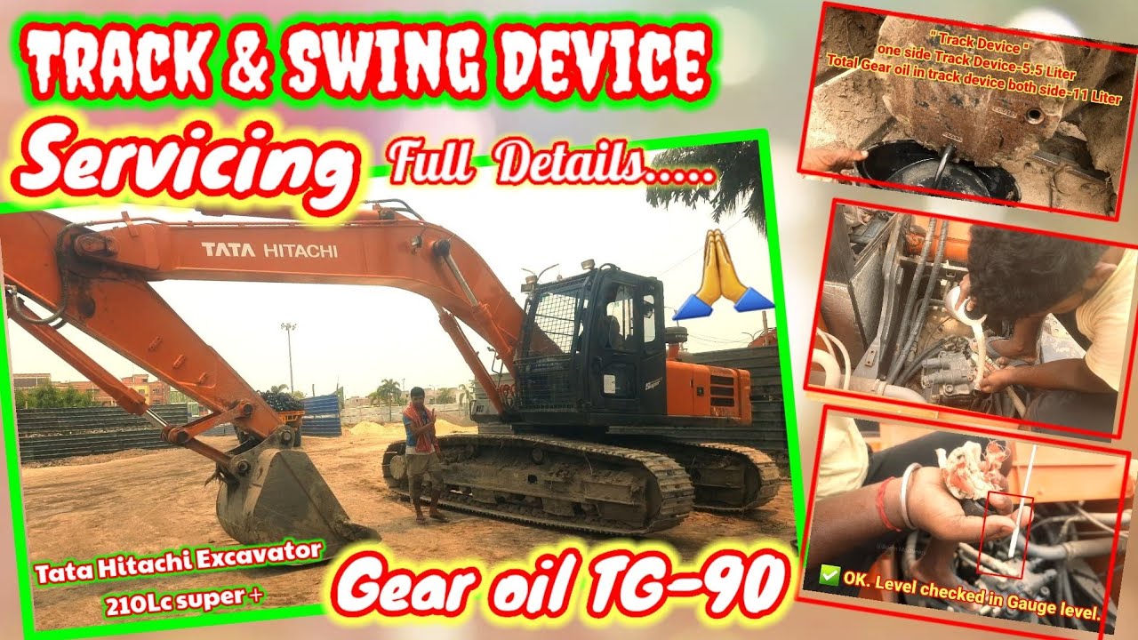 Excavator Servicing || Swing Oil & Travel Device Maintenance #excavator ...