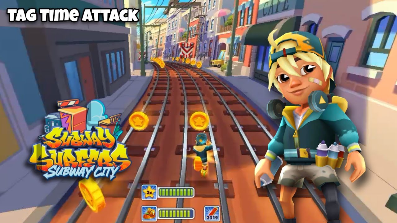SUBWAY SURFERS SUBWAY CITY TAG TIME ATTACK! ALEXANDRE - YouTube