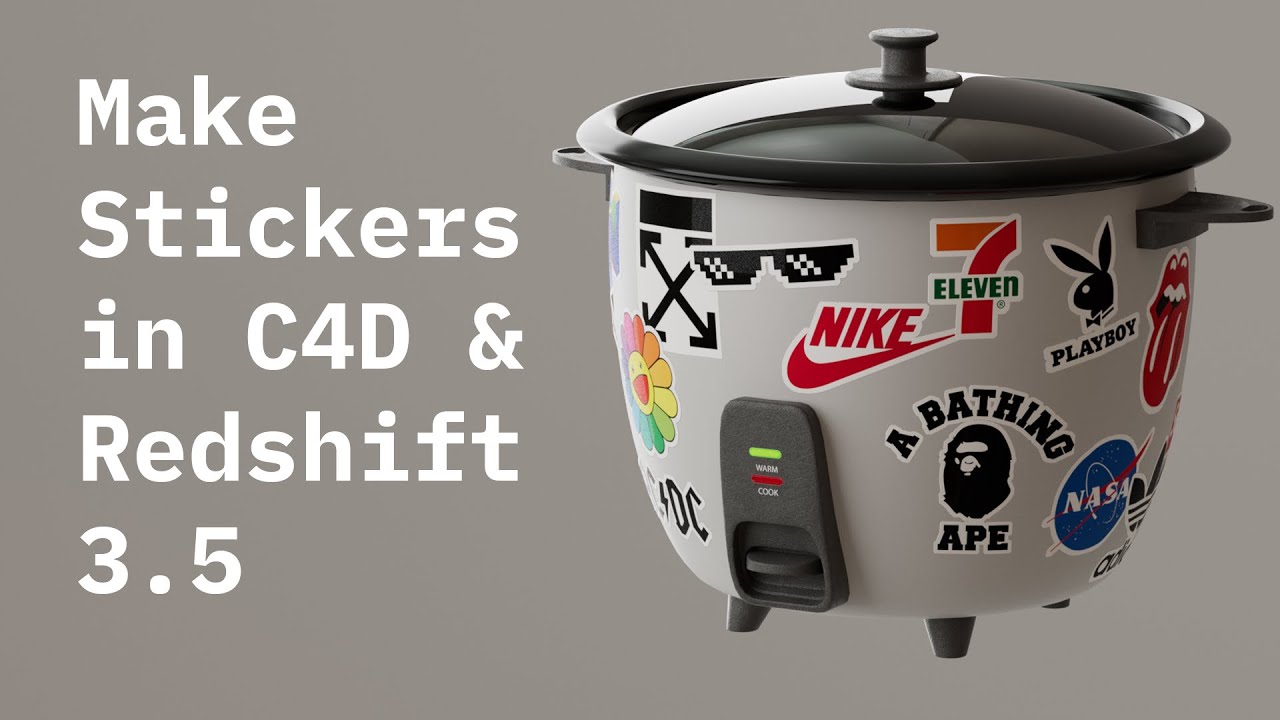 Add Stickers & Decals in C4D & Redshift 3.5 with Material Stacking ...