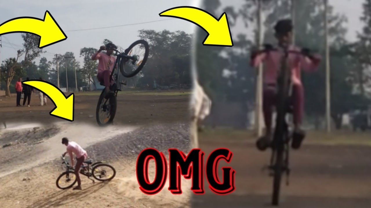 cycle wheelie stunt video practice cycle stunt stopping wheelie stunt practice 😱 - YouTube