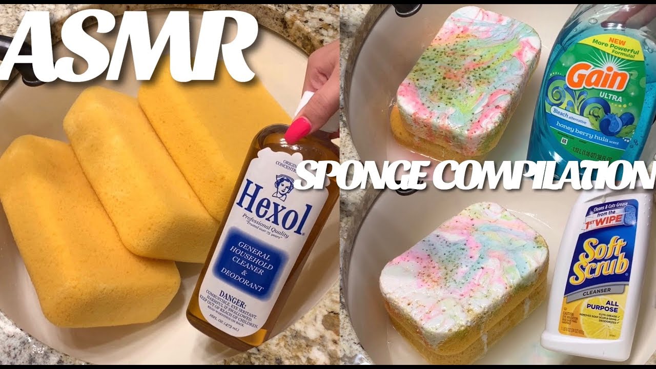 🧽 ASMR SPONGE COMPILATION FOR STRESS RELIEF + SLEEP 🧽 - YouTube