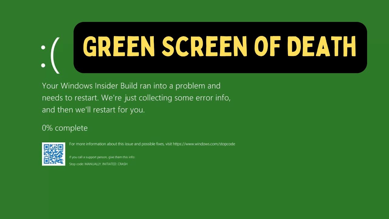 How to Fix Green Screen of Death Error in Windows 11 - YouTube