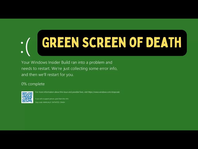 What Is The Green Screen Of Death In Windows 10