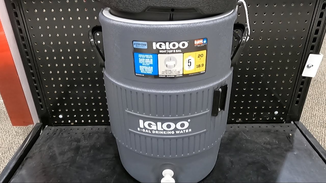 IGLOO 5 GALLON PORTABLE SPORTS COOLER WATER BEVERAGE DISPENSER CLOSER ...