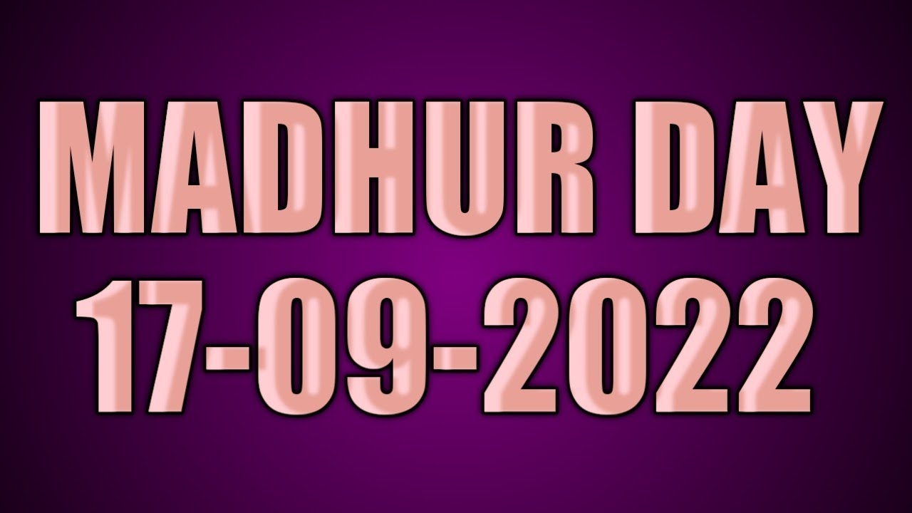 Madhur Day Satta Matka__17-09-2022 - YouTube