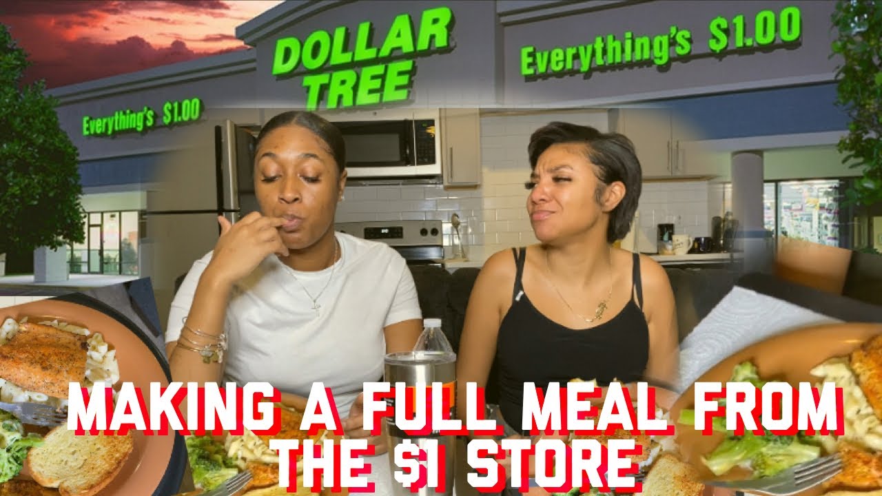 HOW TO MAKE A FULL MEAL FROM THE DOLLAR STORE: 1O$ meal - YouTube