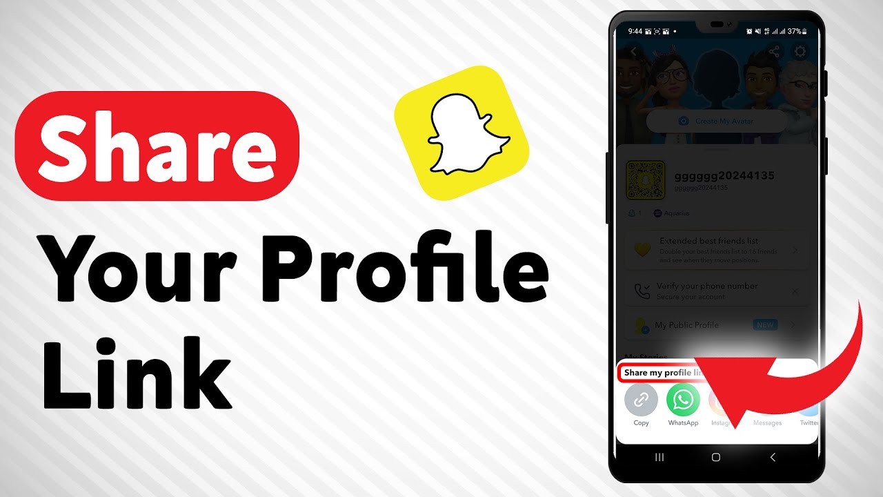How To Share Your Profile Link On Snapchat - Full Guide - YouTube