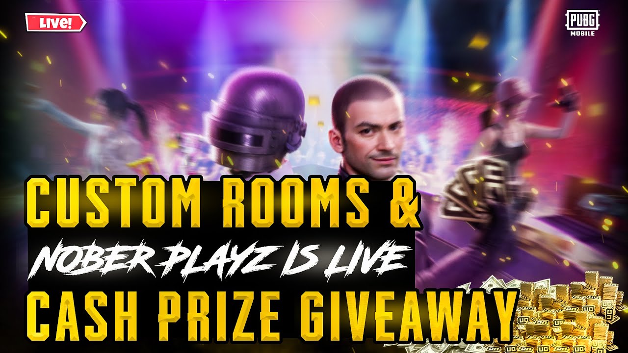 CUSTOM ROOM & UC AND CASH GIVEAWAY😮 | PUBG MOBILE | NOBER PLAYZ LIVE ...