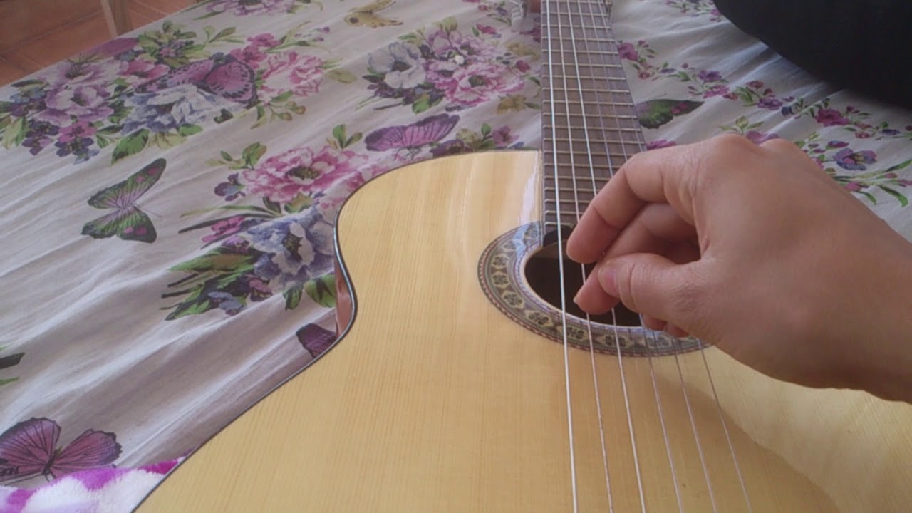 Scratch fingernail guitar string sound effect - YouTube