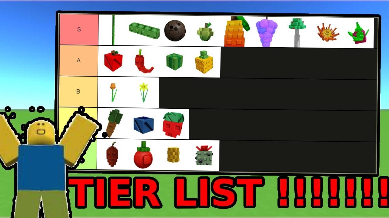 Ranking every single fruit in grow a garden Roblox, you need to see ...