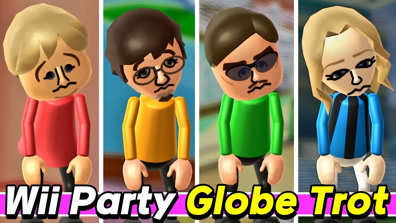 Globe Trot gameplay Challenger vs Megan vs Vincenzo vs Luca | Wii Party ...