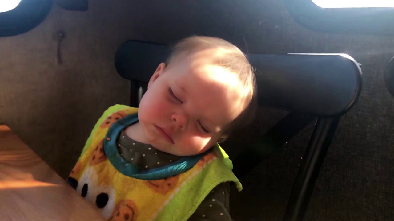 RV Baby Falling Asleep at the Table - YouTube