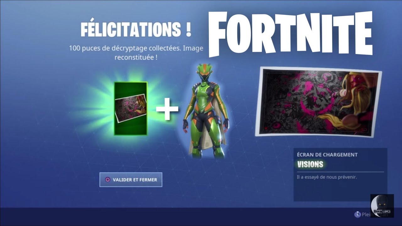 FORTNITE : Voici la récompense des 100 puces de décryptage ! SKIN ...