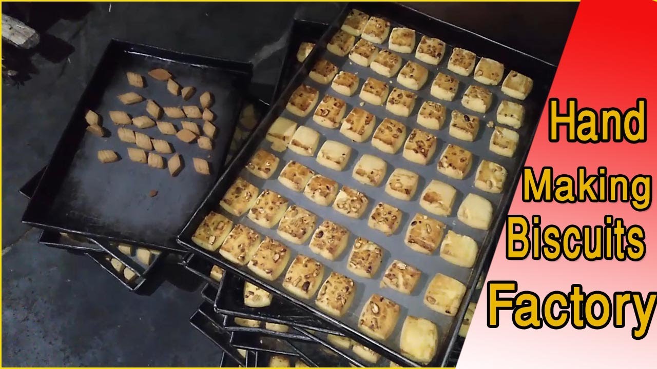 hand making biscuits in my village factory - YouTube