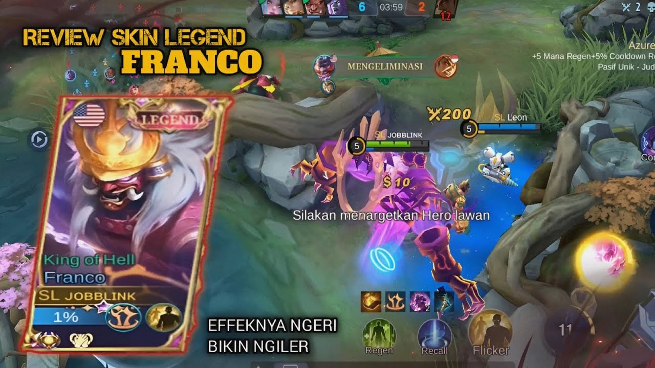 REVIEW SKIN FRANCO LEGENDS KING OF HELL - YouTube