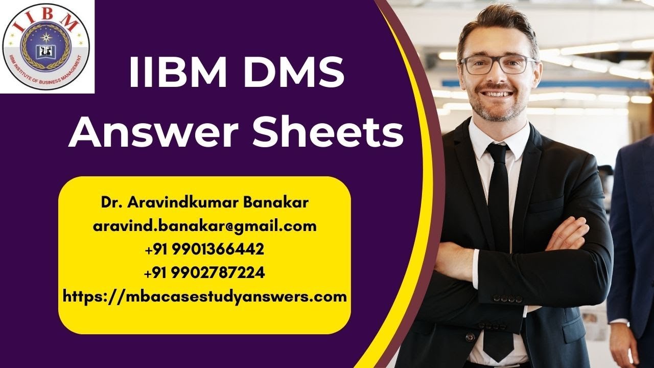IIBM DMS Answer sheets - YouTube