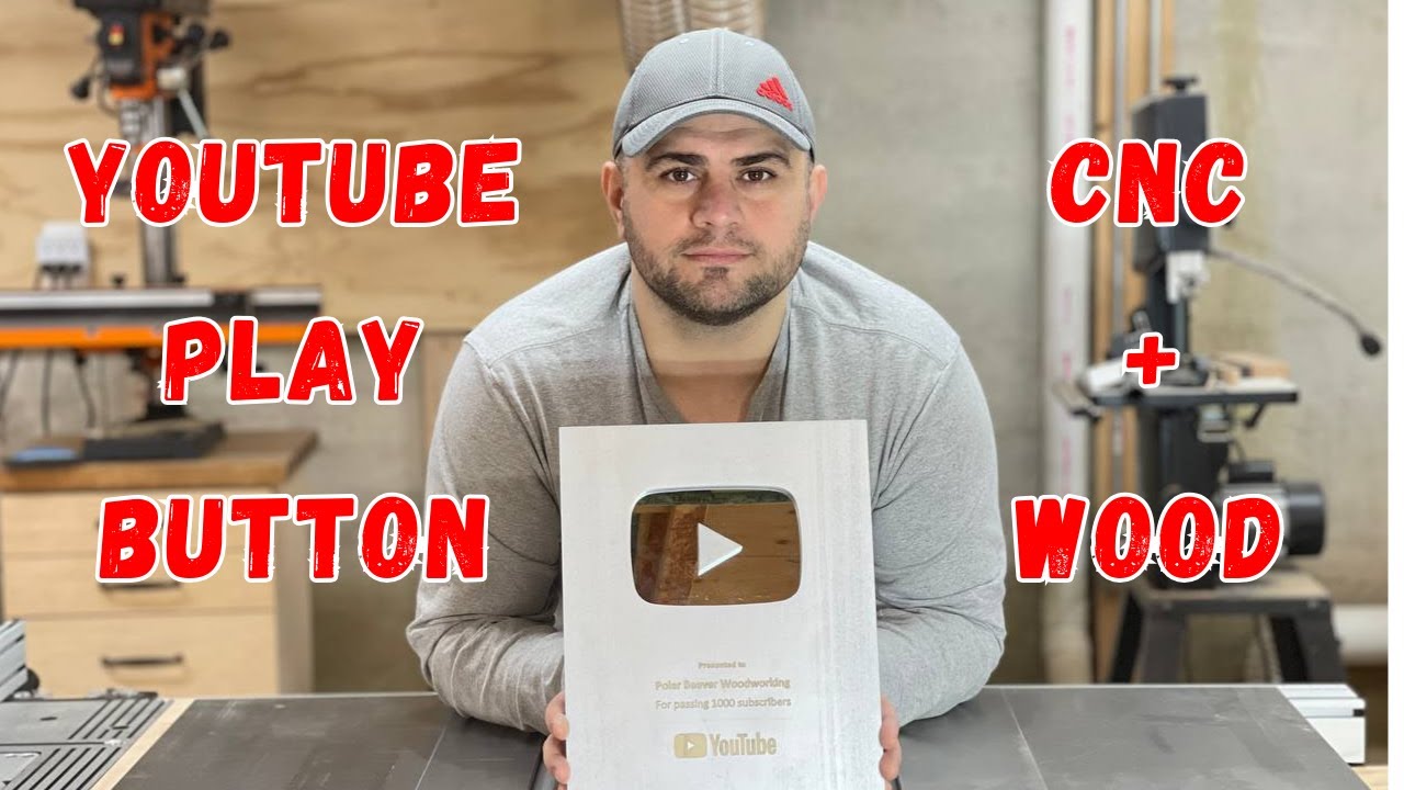 How To Make DIY Wooden YouTube Silver Play Button w/ CNC - YouTube