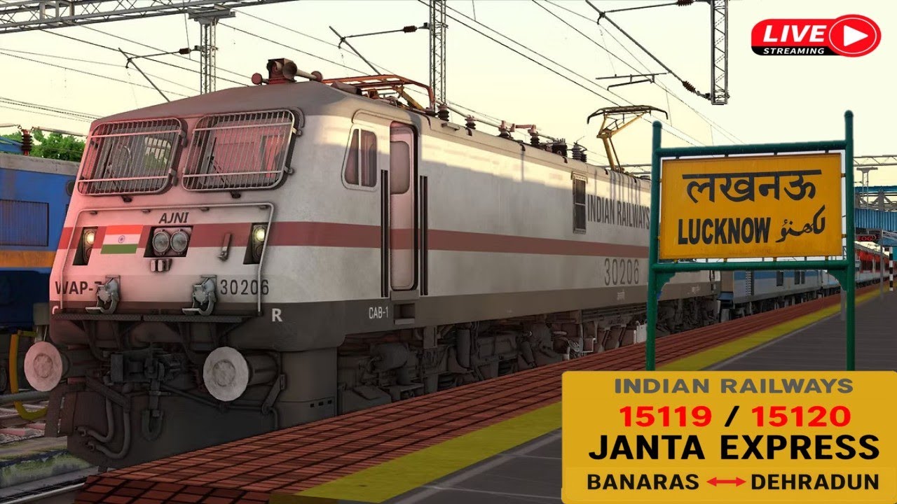 🚆 15119 Janta Express 🤯 | Banaras – Dehradun Train Simulator Live # ...
