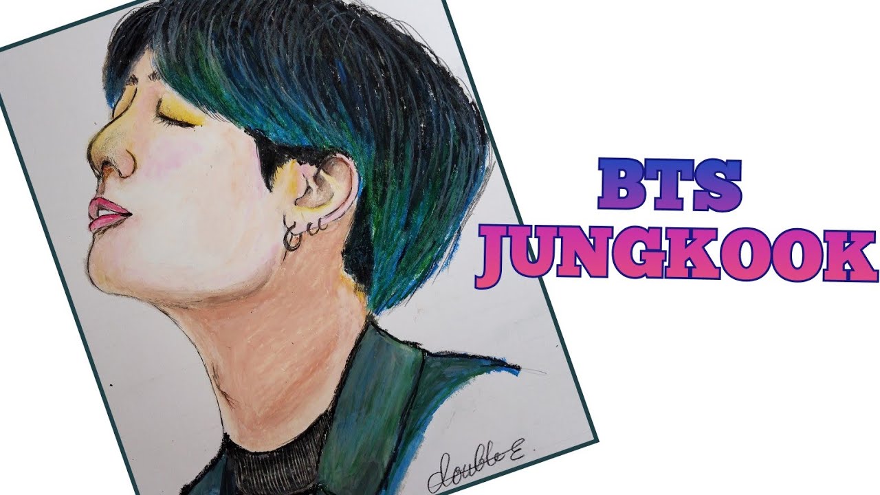 DRAWING BTS - JUNGKOOK / OIL PASTELS - YouTube