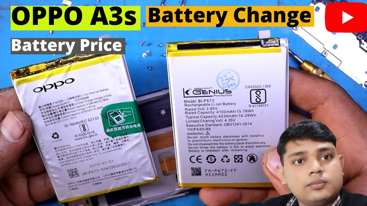 Oppo A3s Battery Change // Oppo A3s Original battery Price // Oppo A3s ...