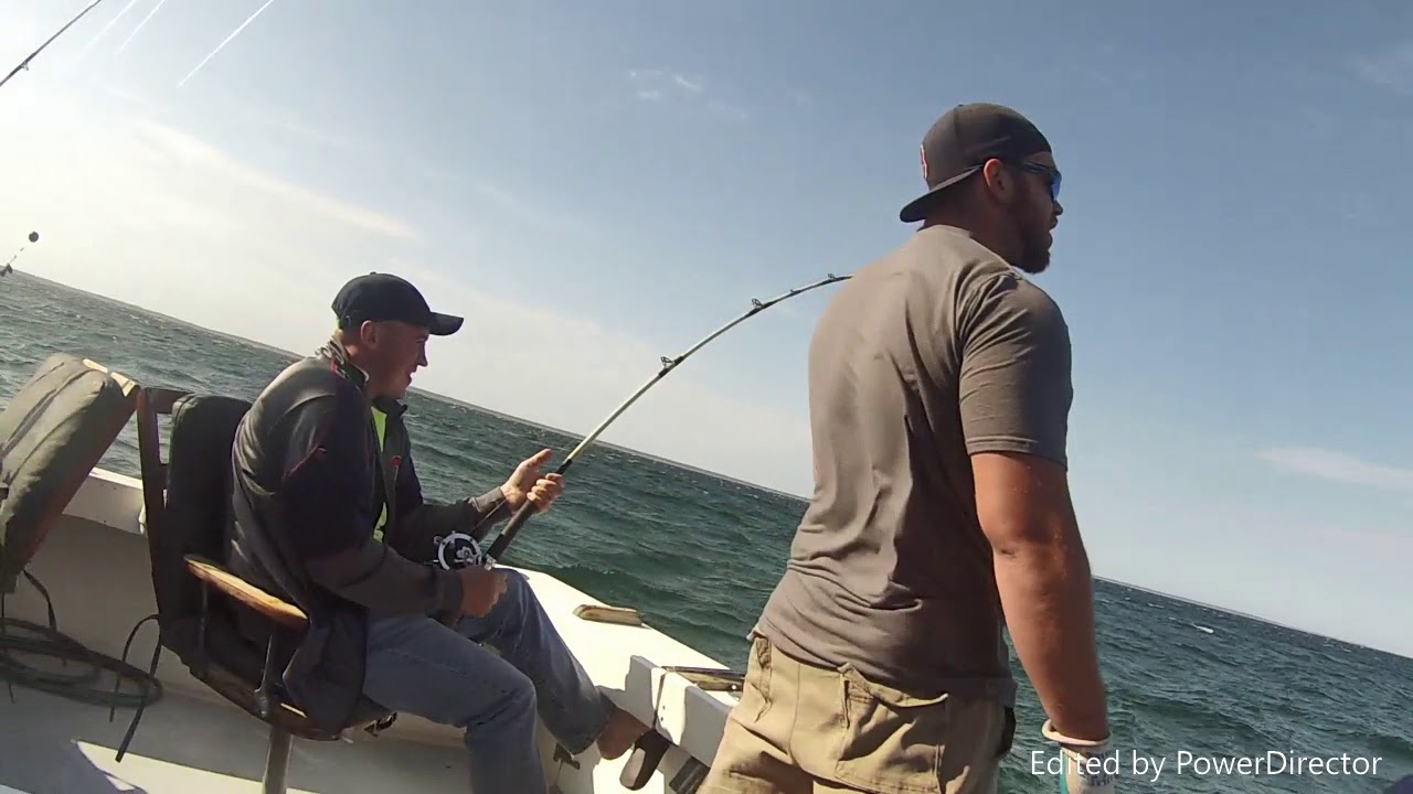 fishing cape cod three fish on one rod and reel - YouTube
