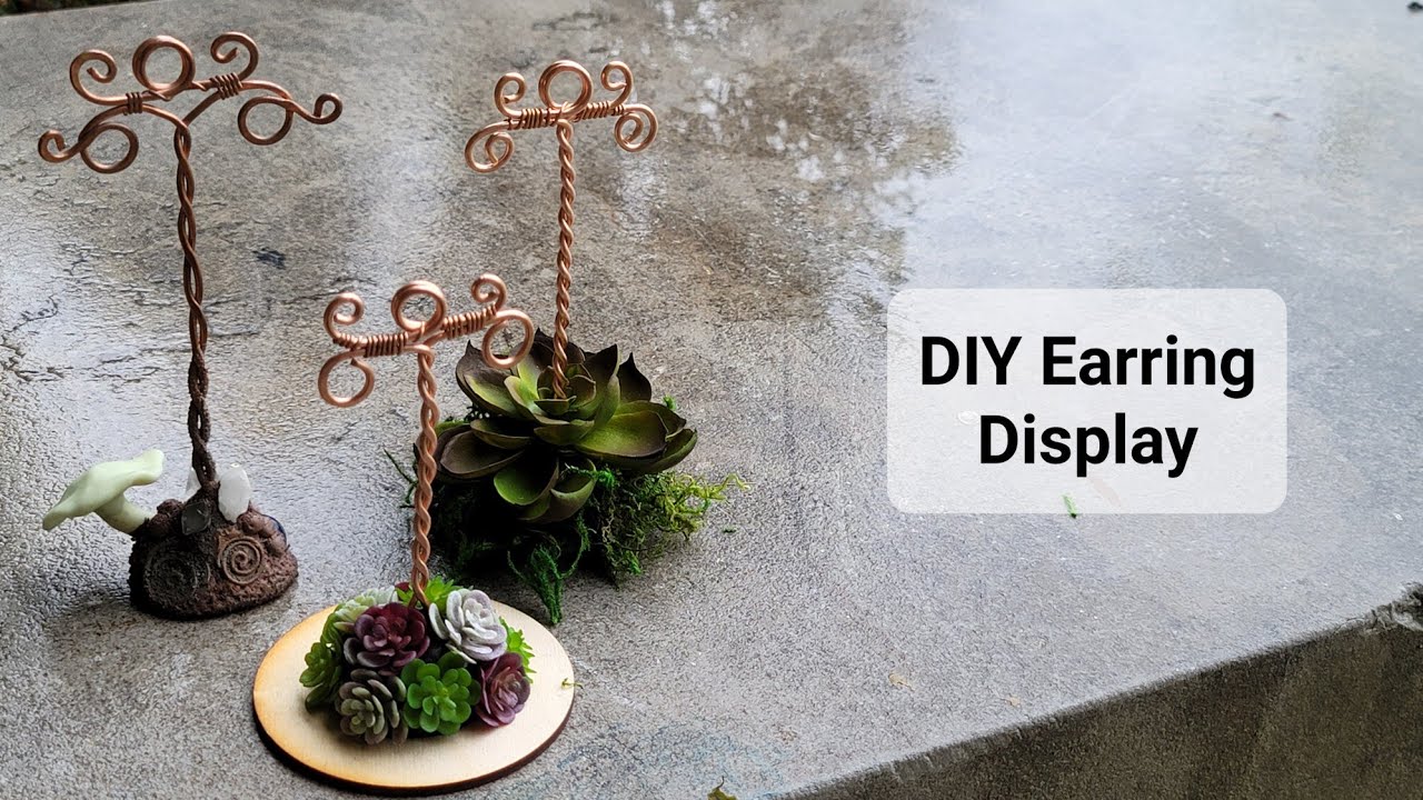 DIY Earring Display and Sign Stand - YouTube