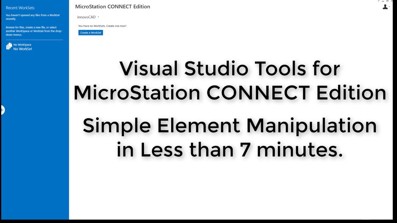 Build A MicroStation CONNECT Edition App in Less than 7 Minutes - YouTube