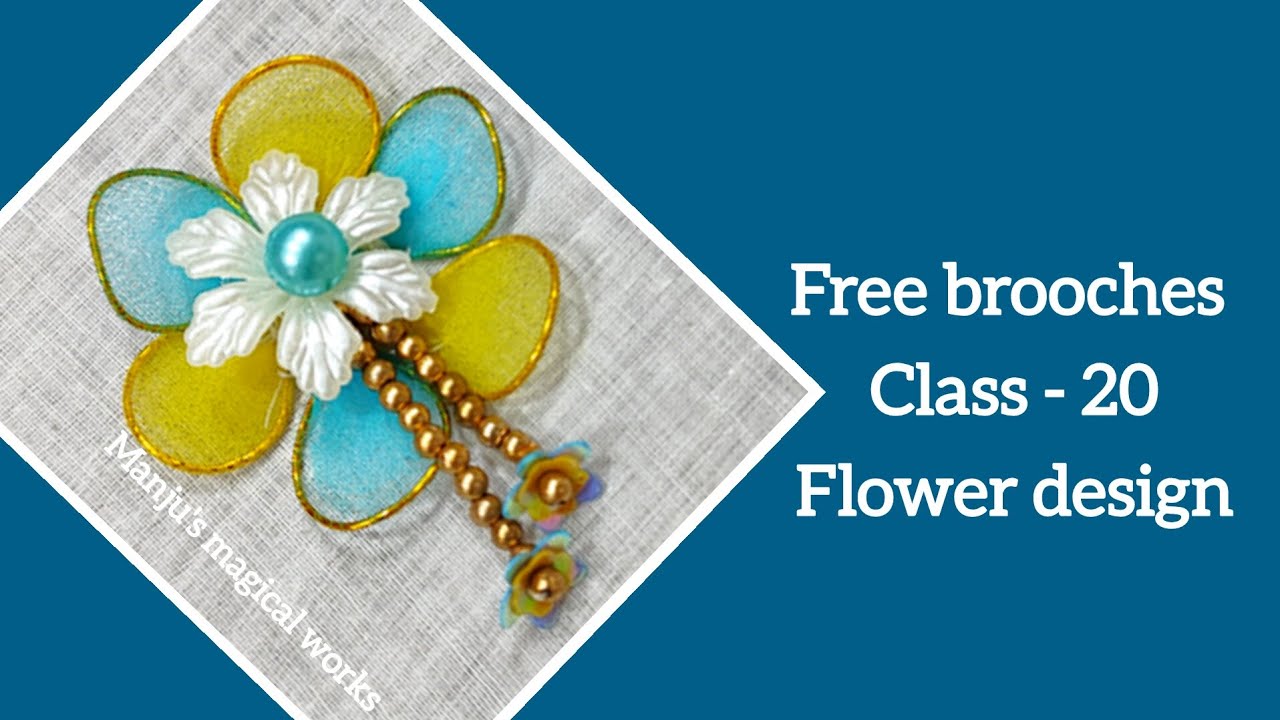 Free Brooches class - 20 | Brooch work | trending design #brooch #work ...