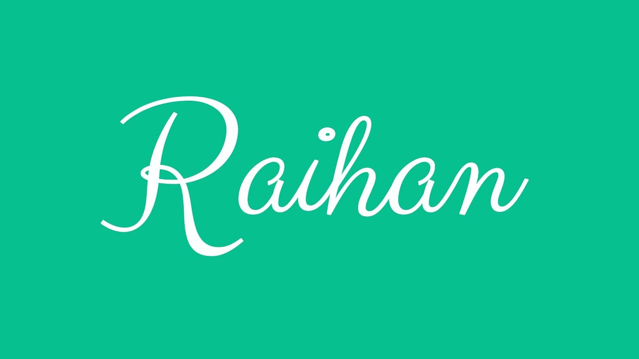 Raihan English Cursive Handwriting Tutorial - YouTube