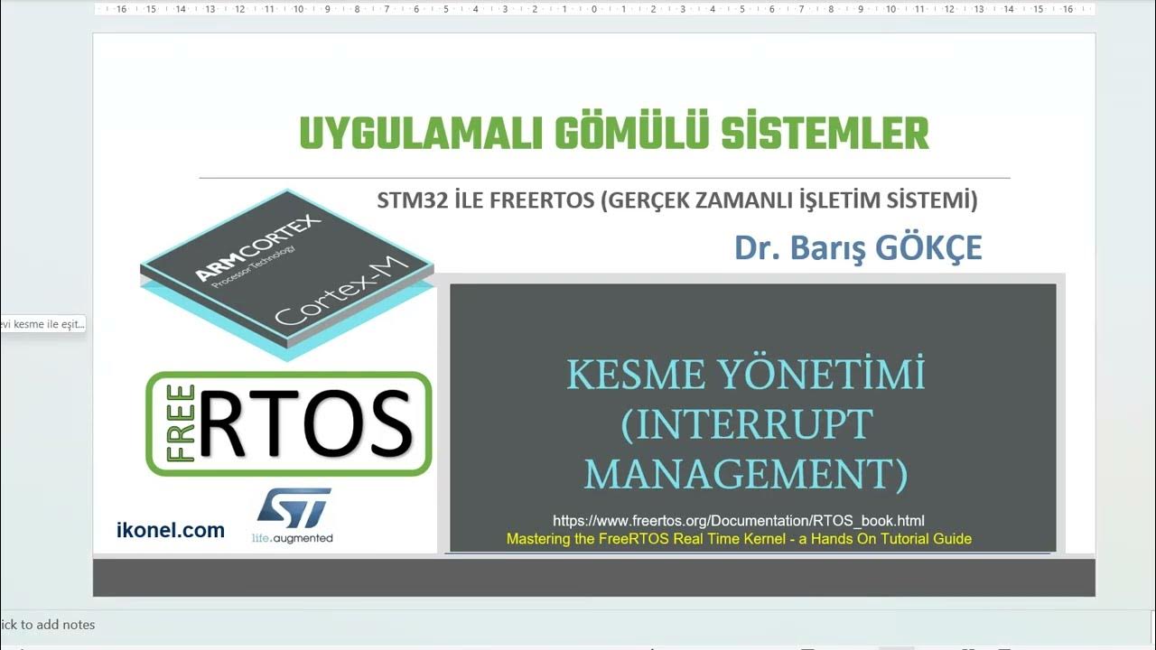 STM32 & FreeRTOS Kesme Yönetimi 2 (FreeRTOS Interrupt (ISR) Management 2) - YouTube
