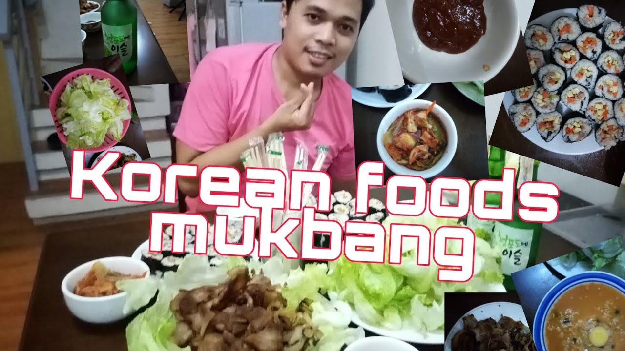 Korean foods mukbang - YouTube