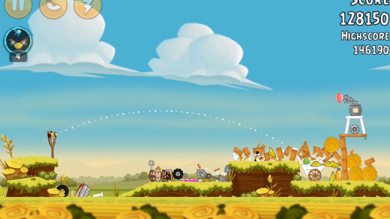 Angry Birds-Piggy Farm Level 34-9 Three Star Walkthrough - YouTube