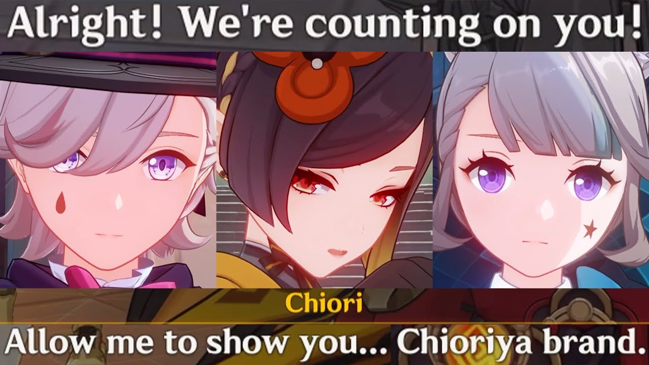 CHIORI's DOMAIN & Helps from LYNEY with LYNETTE Story Cutscene Genshin ...