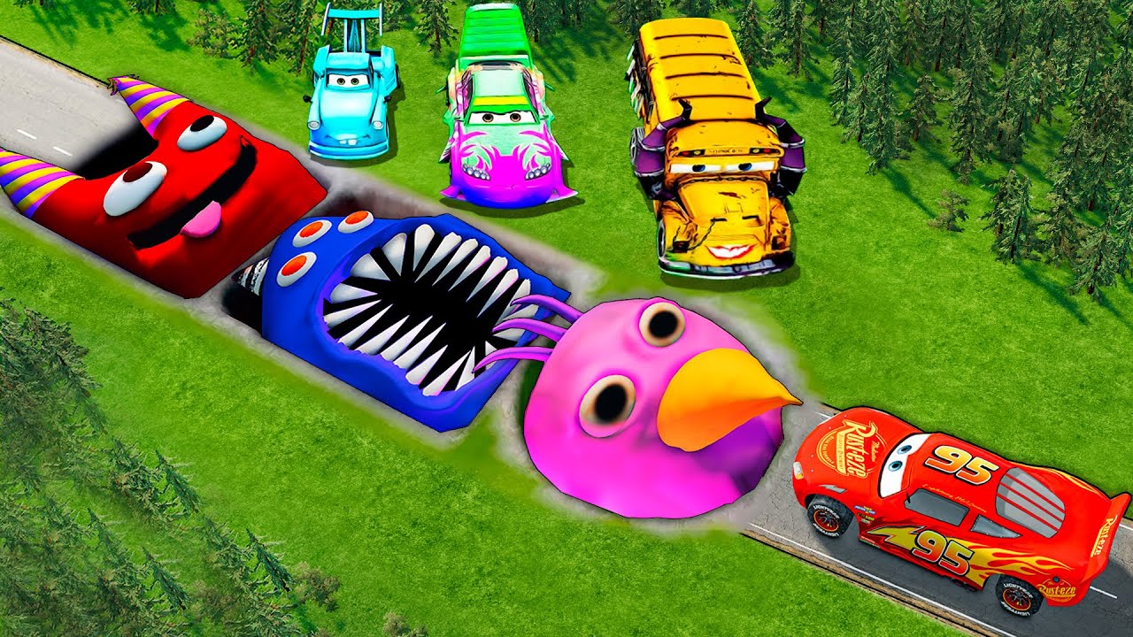 Giant Garten of banban & NabNab & Opila Bird Pit Vs McQueen And Big ...